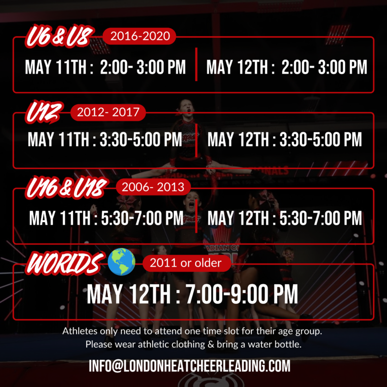 2024/2025 Team Placements - London Heat Cheerleading